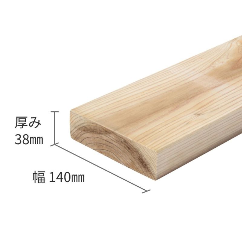 【納期2-3週間】杉材（節付き）・モクボーAAC防腐加工／38×140 | ウッドデッキ材通販サイトmock re: